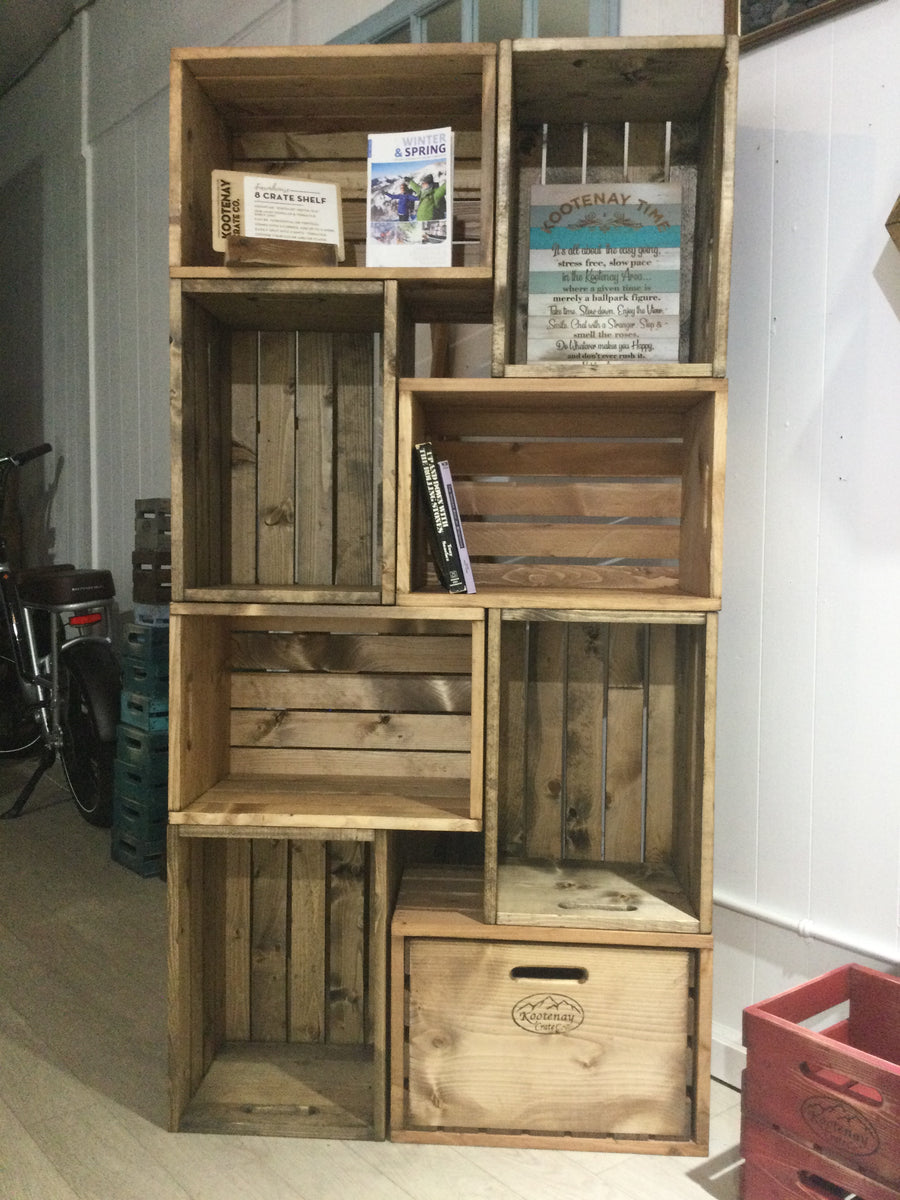 Rustic Display Unit & Bookcase – KootenayCrateCo