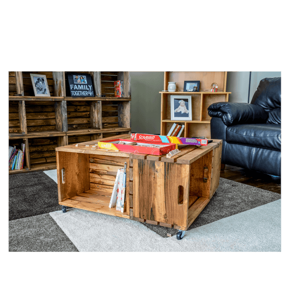 Rolling Coffee Table – KootenayCrateCo